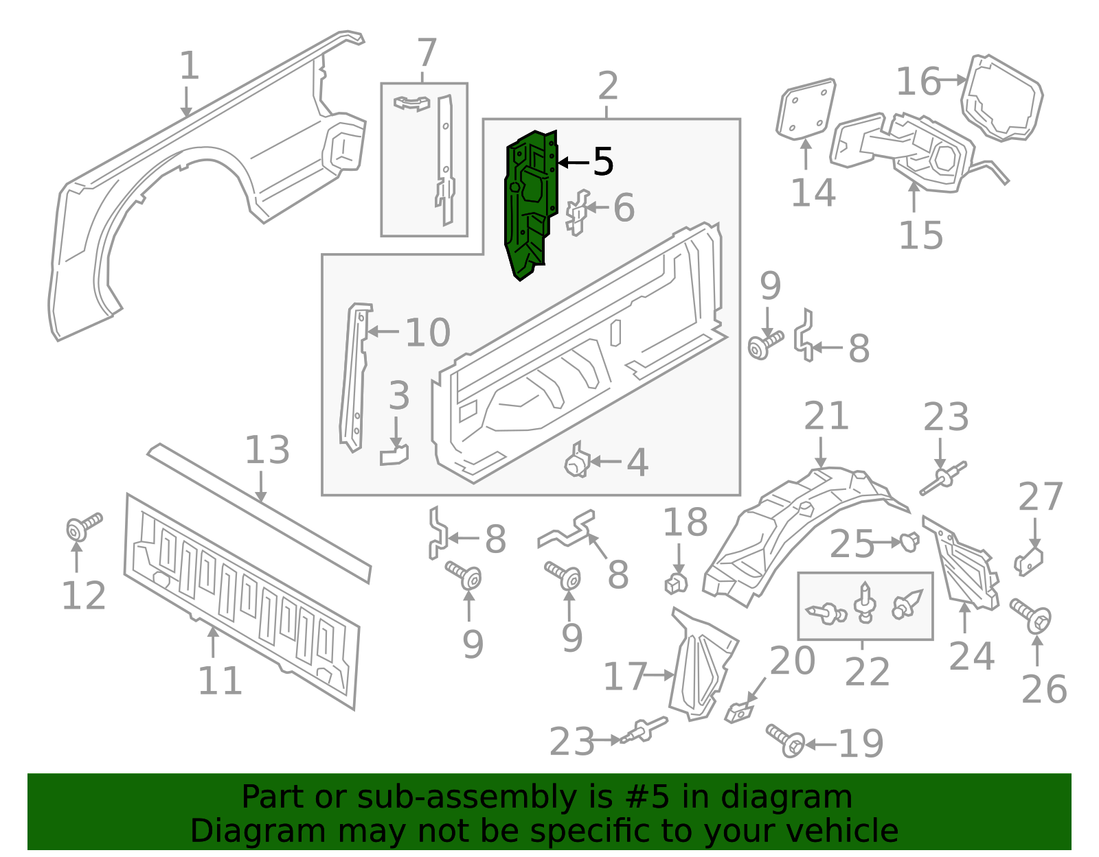 KB3Z-2141040-A - Rear Pillar 2019-2023 Ford Ranger | Big 3 Auto Parts