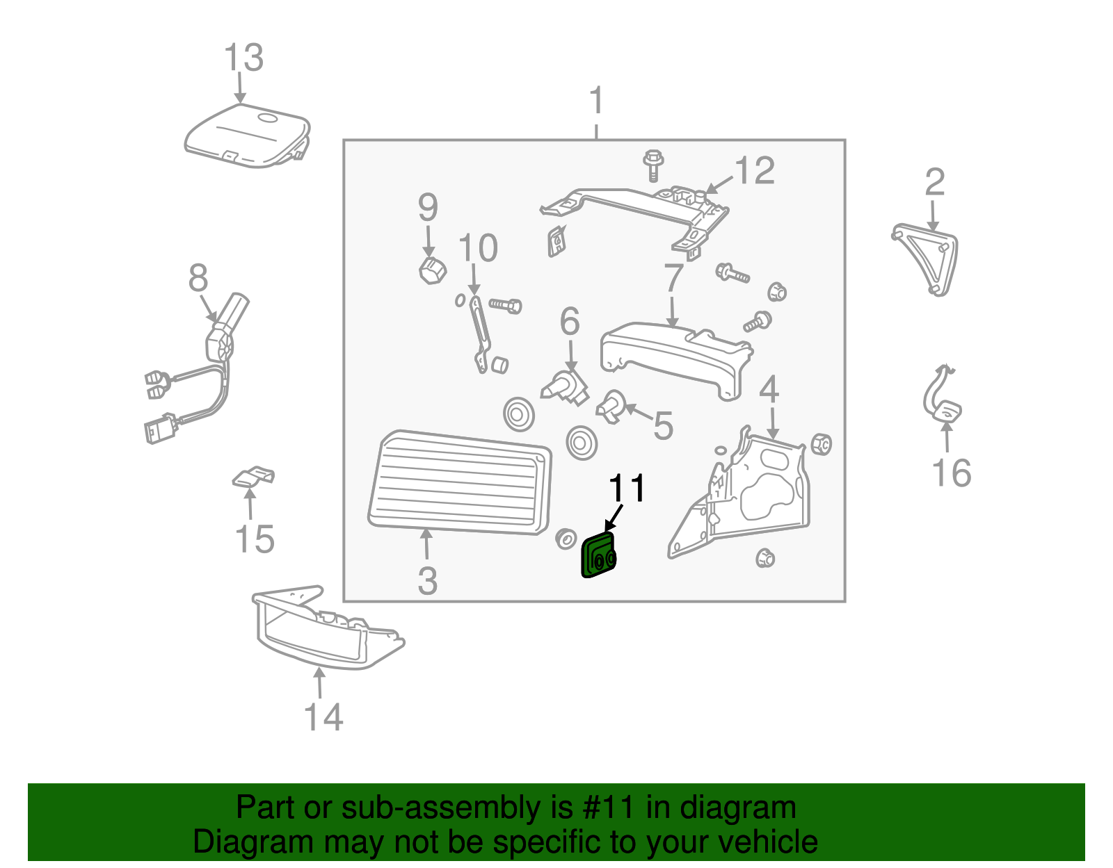 1984-2004 GM Headlamp Opening Door Actuator Control Module 16523917 ...