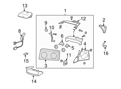 Headlamp Components for 2002 Chevrolet Corvette | GMPartsDirect.com