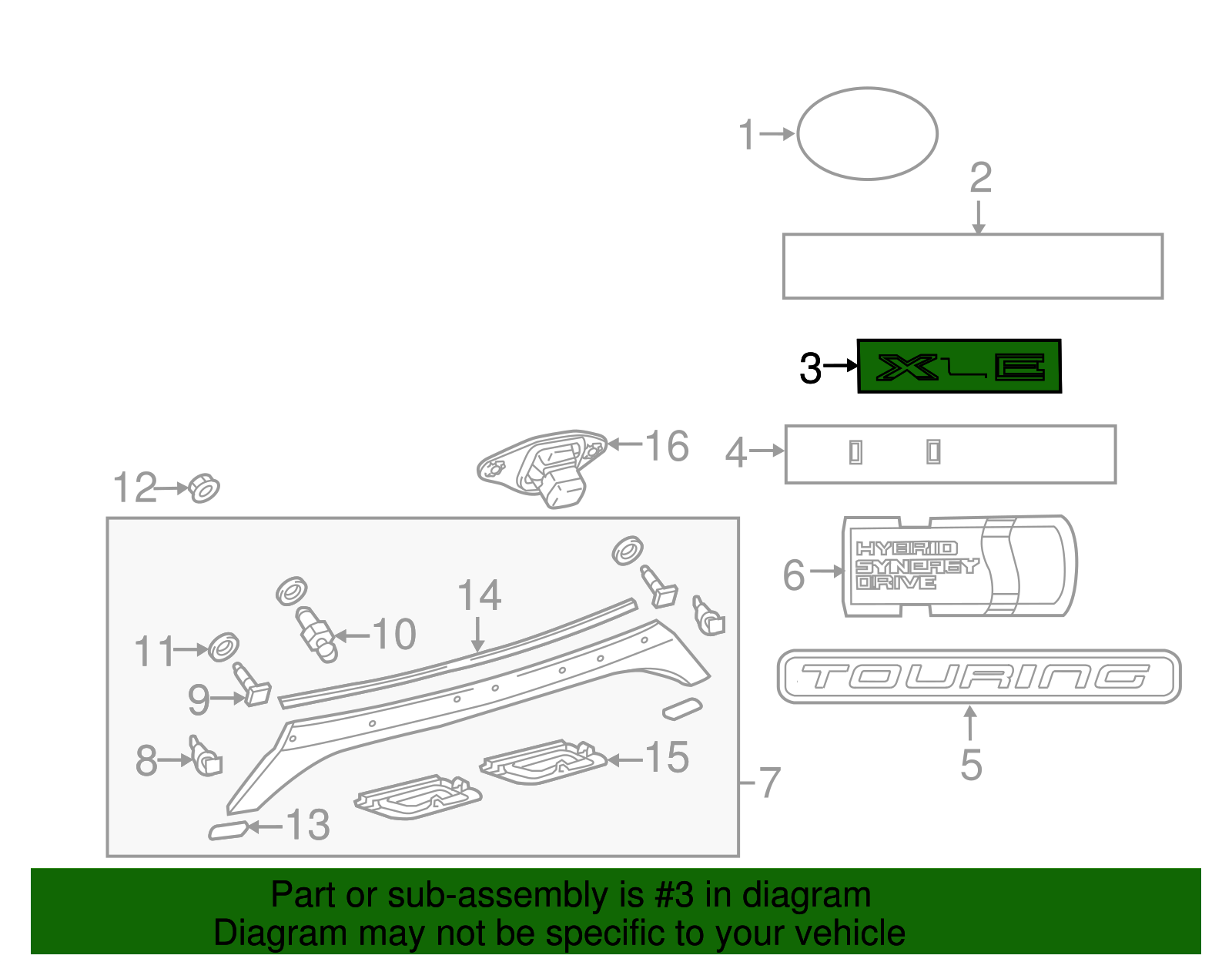75443-07050 - Nameplate 2013-2022 Toyota Avalon | Longo Toyota Parts