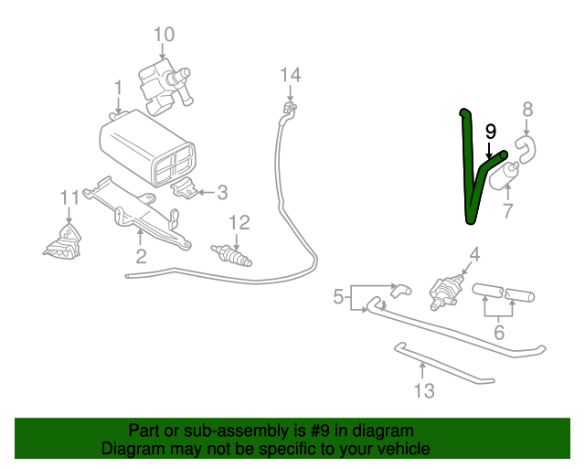 1999-2009 Volvo Vent Hose 1270256 | OEM Parts Online