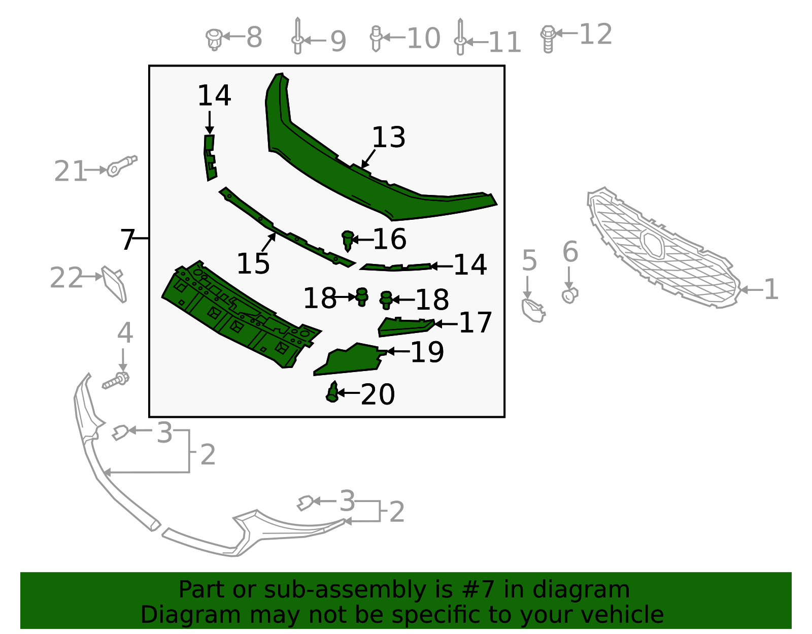 BCKB-50-7E0D-51 - Upper Grille - 2019 2020 Mazda 3 | Mazda Parts Factor