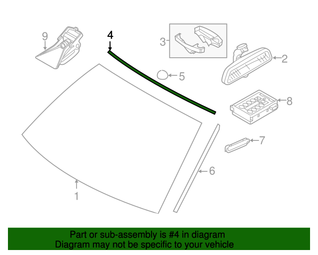 Genuine BMW 51-31-7-338-603 | Upper Molding | FREE Shipping on Most ...