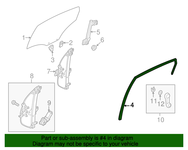 2012-2017 Hyundai Accent Window Channel 83530-1R200 | AutoNationParts.com