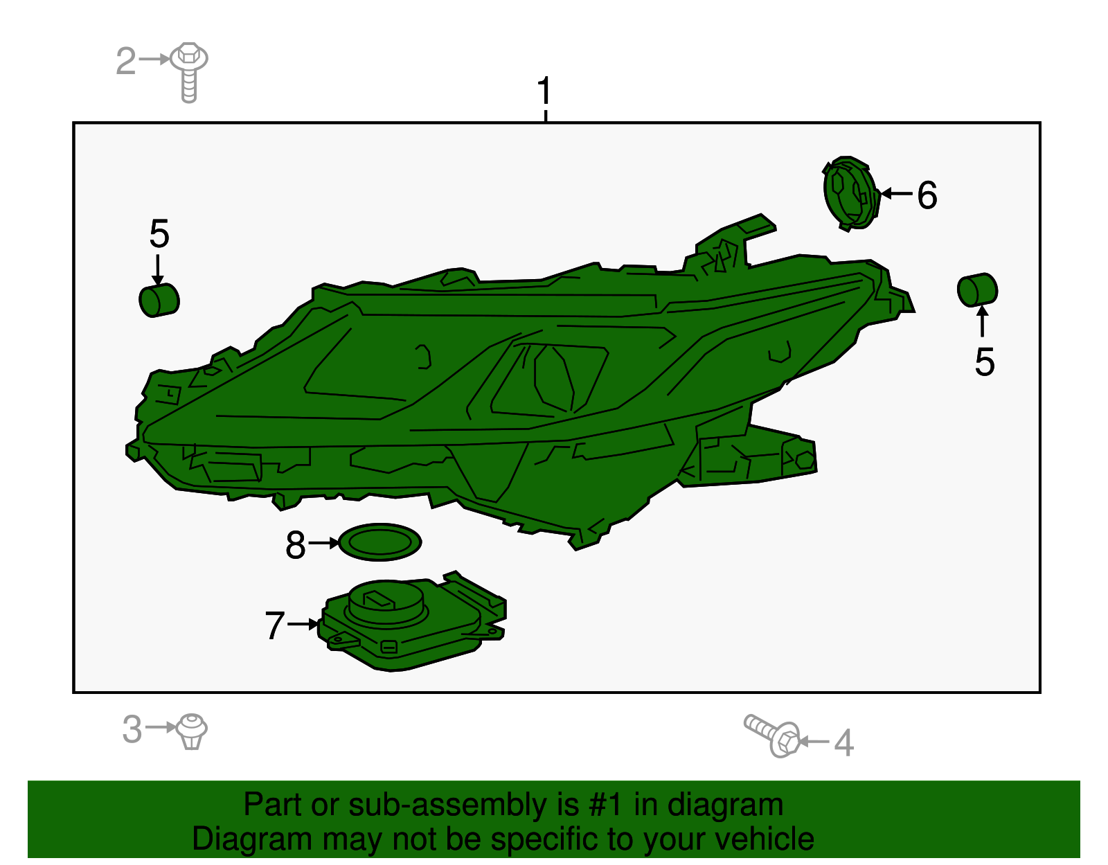 2019-2020 Toyota Camry Headlamp Assembly Left 81150-06C41 | OEM Parts ...