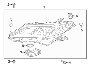 Toyota OEM Headlamp Assembly Right-hand Part# 81110-06G30 | OEM Vehicle ...
