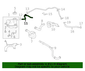 2020-2022 Cadillac CT4 Radiator Surge Tank Inlet Hose 84697652 ...