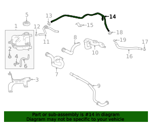 2020-2023 Cadillac CT4 Radiator Surge Tank Inlet Hose 84697653 ...