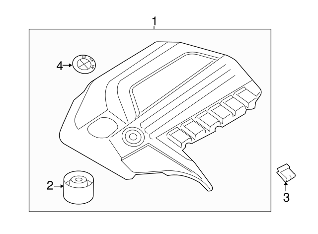 Genuine BMW 11-12-7-611-098 | Engine Cover | FREE Shipping on Most ...
