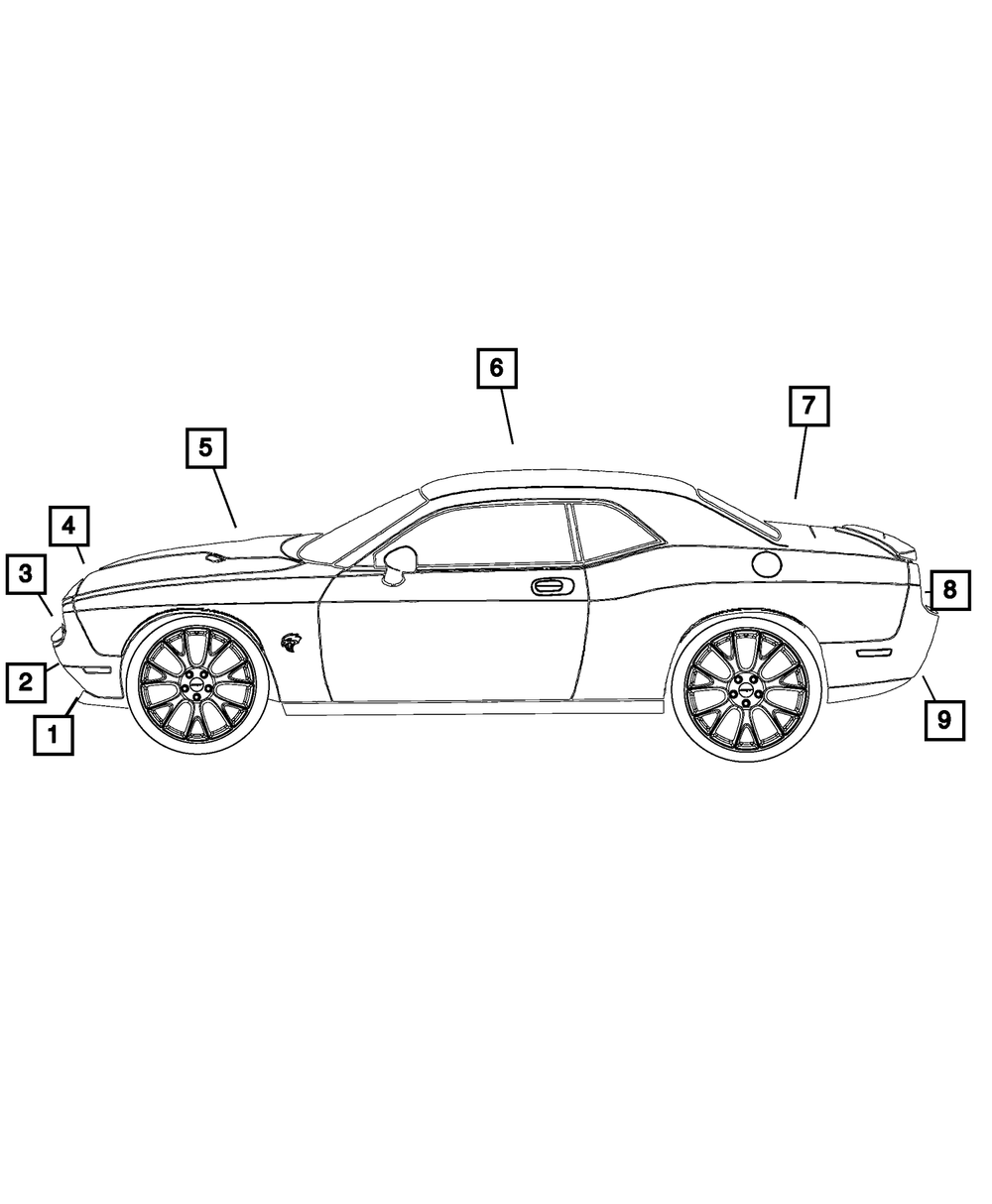 2019-2023 Dodge Challenger Fascia Decal 6VB64PR4AA | Mopar eStore