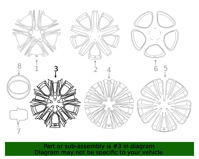 2020-2024 Toyota Highlander Wheel Alloy 20 Inch 4260D-0E030 | Toyota ...