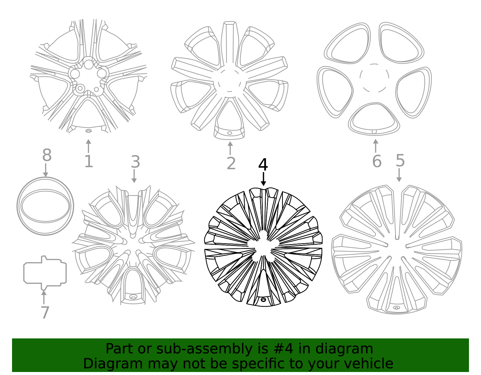 2020-2024 Toyota Highlander Wheel Alloy 20 Inch 4261A-0E140 | Toyota Parts Center