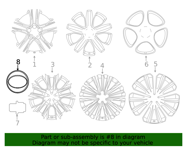 2019-2024 Toyota Wheel Cap 42603-08010 | OEM Parts Online