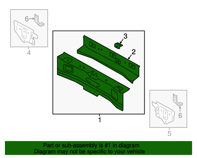 5257A967 - Rear Body Panel 2014-2020 Mitsubishi Outlander | Mitsubishi ...