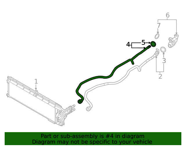 17-22-8-837-517 - Automatic Transmission Oil Cooler Tube 2022-2023 BMW ...