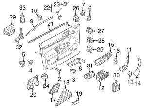 1Q1-867-012-JL-ONB - Door Trim Panel - 2012-2015 Volkswagen Eos | World ...