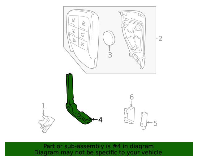 2021-2024 GM Door Lock and Ignition Lock Key 13536164 GM ...