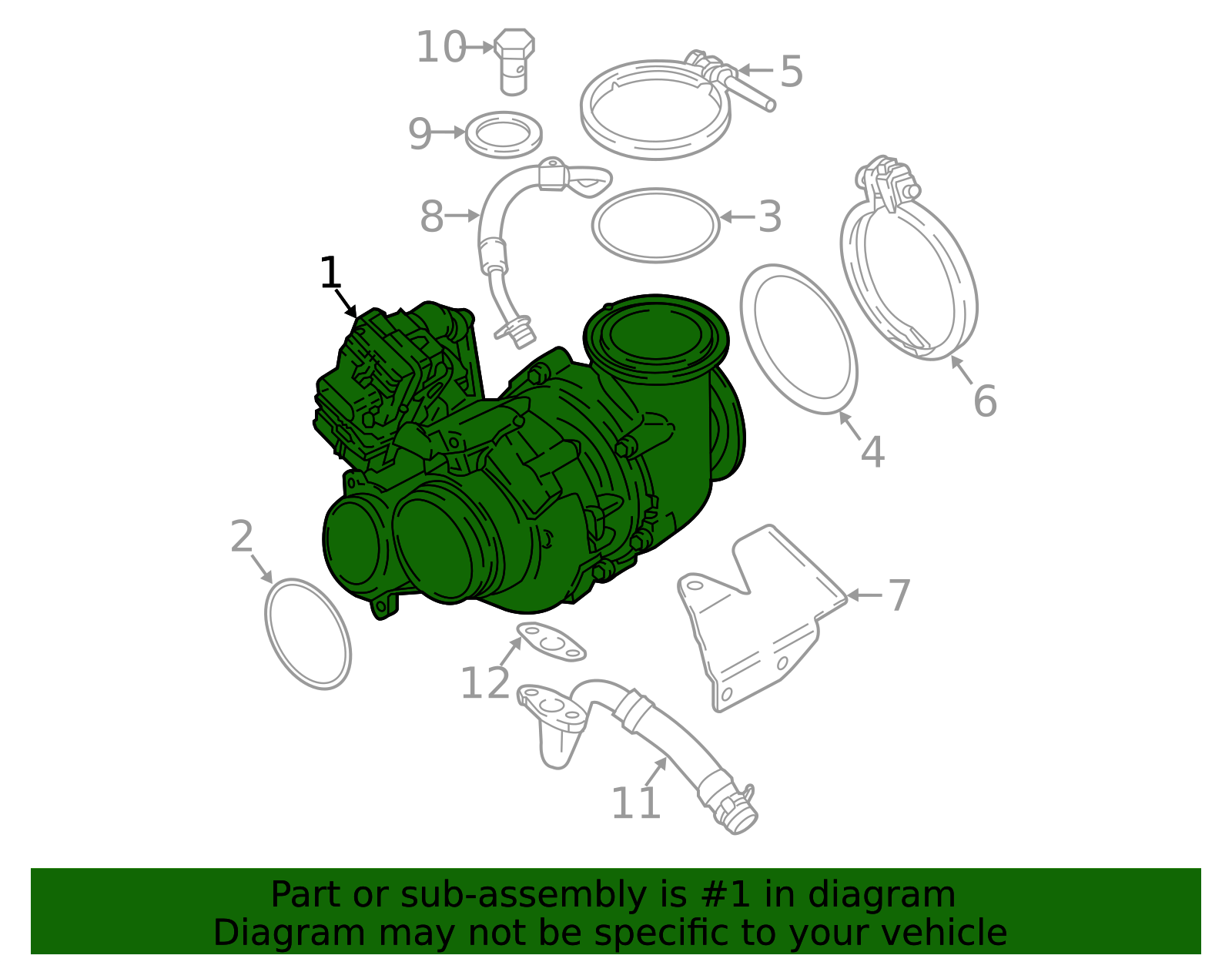 11658584219 - 2018 BMW Turbocharger (11-65-8-584-219) | BMW of South ...
