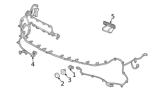 2021-2022 Chevrolet Front Object Alarm Sensor Wiring Harness 84813518 ...
