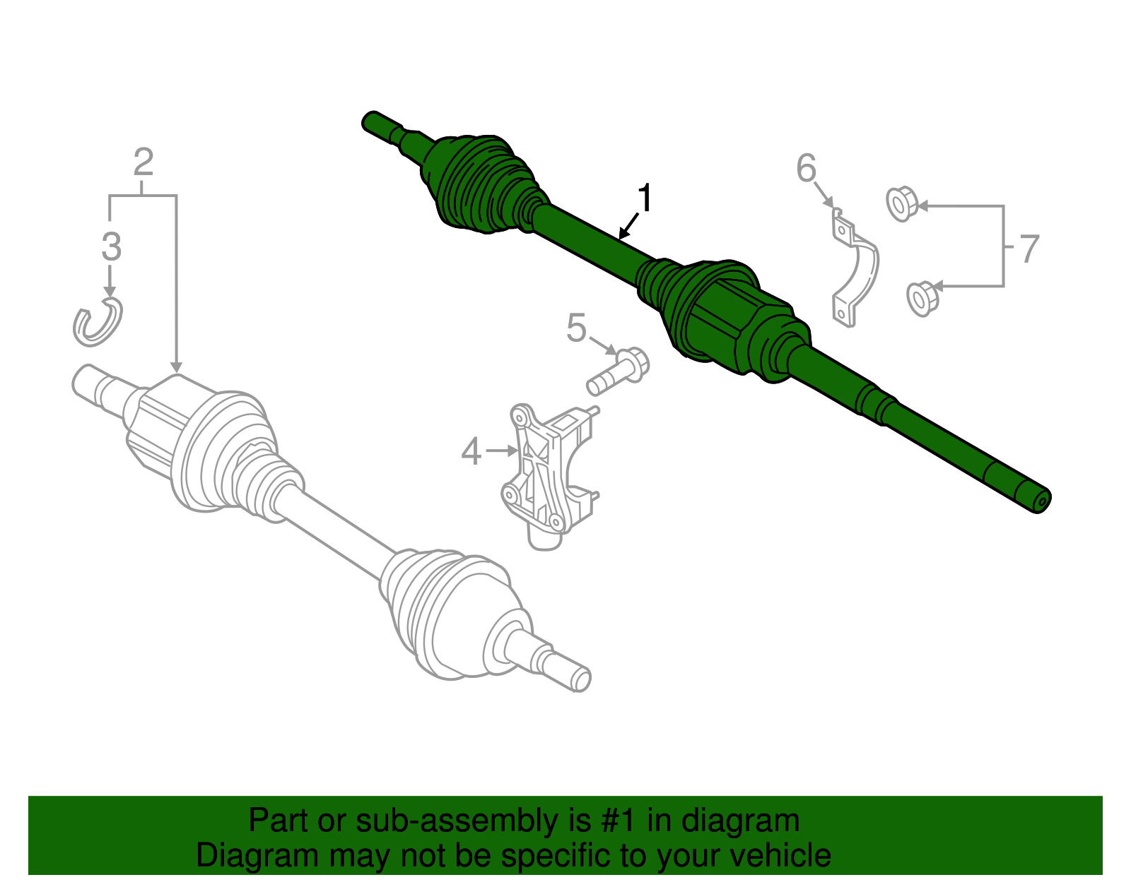 F2GZ-3B436-AF - Axle Assembly 2015-2018 Ford Edge | AutoNation Parts