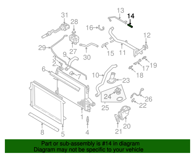 31439471 - Coolant Hose 1993-2016 Volvo | Culver City Volvo Parts