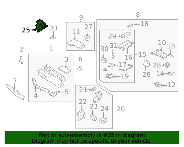 34901-6RF1A - Gear Shift Assembly 2021-2024 Nissan | Nissan Parts ...
