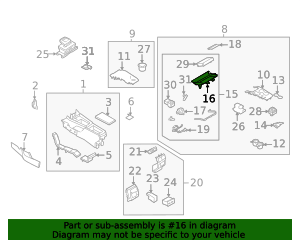 2021-2025 Nissan Rogue Tray 92810-6RB0A | Nissan Parts Central