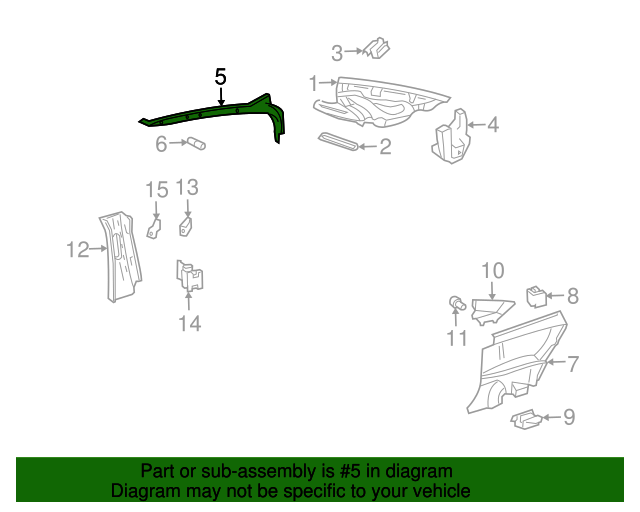 203-693-15-33 - Roof Opening Trim 2002-2005 Mercedes-Benz ...