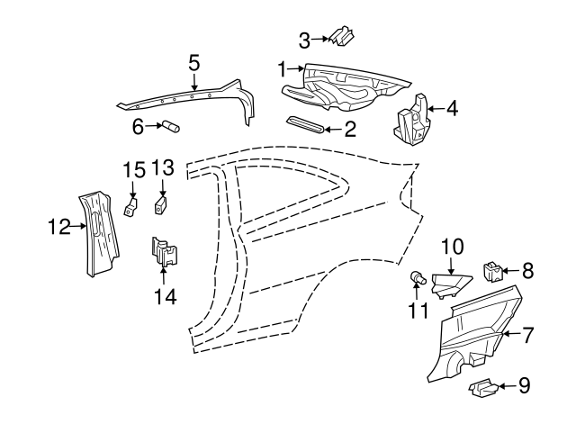 203-693-15-33 - Roof Opening Trim 2002-2005 Mercedes-Benz ...