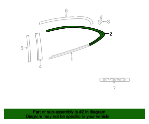 2013-2018 Lexus Upper Molding 75707-33050 | OEM Parts Online