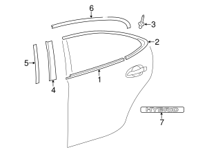 2013-2018 Lexus Upper Molding 75707-33050 | OEM Parts Online