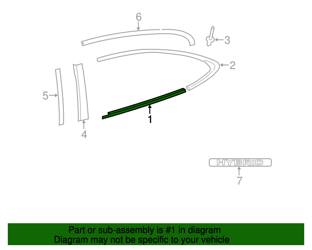 2013-2018 Lexus Door Belt Molding 75740-33150 | AutoNationParts.com