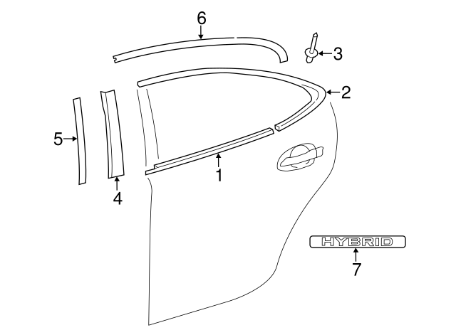 2013-2018 Lexus Upper Molding 75707-33050 | OEM Parts Online