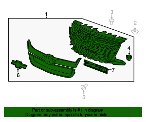 2018 Chevrolet Colorado Black Front Grille 84408360 GM | GMPartsDirect.com