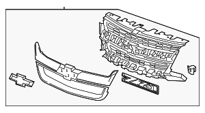 2018 Chevrolet Colorado Black Front Grille 84408360 GM | GMPartsDirect.com