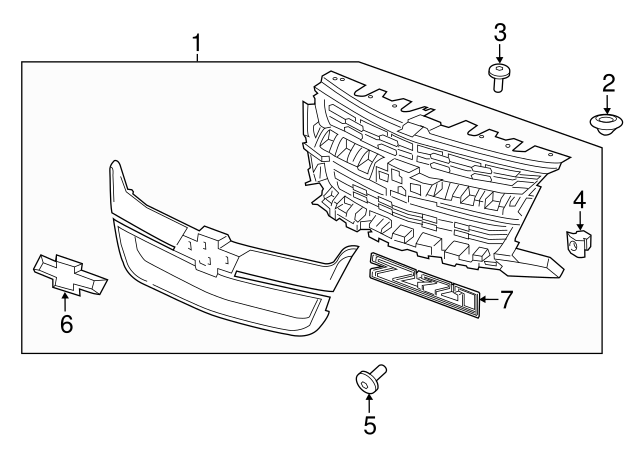 2016-2020 Chevrolet Colorado Bright Chrome Front Grille 84408365 ...