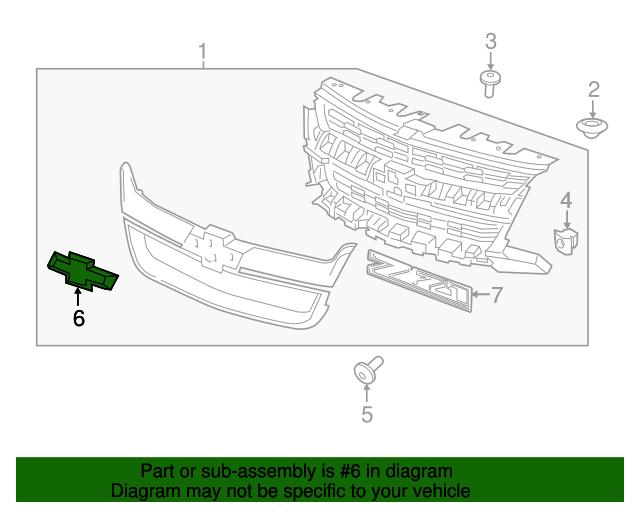 2019-2020 Chevrolet Colorado Front Grille Emblem 84419133 | NewGMParts.com