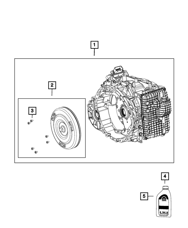 MOPAR WITH TORQUE CONVERTE TRANSMISS - 68428709AA - 68428709AA | Mopar ...