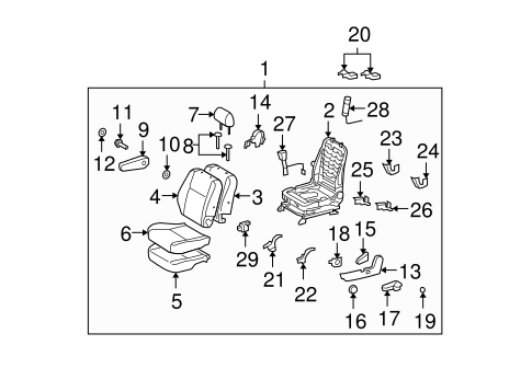 Front Seat Components for 2007 Toyota FJ Cruiser | Sparks Parts