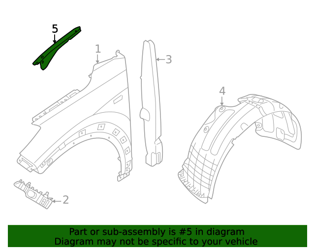 2022-2024 Hyundai Tucson Fender Ledge Cover 84169-CW000 | OEM Parts Online