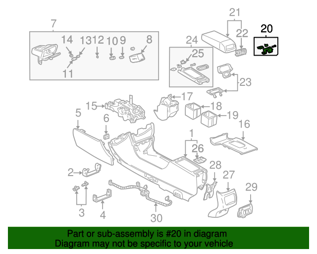 1999-2005 Cadillac Armrest Bezel 25720082 | GMPartsDirect.com