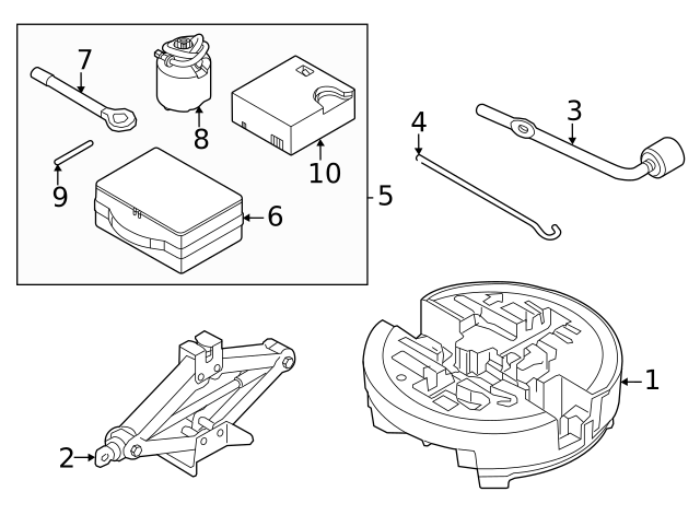 Hyundai - 09131-4D000 - Wrench - 2010-2024 Hyundai | OEM Hyundai Parts ...
