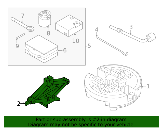 Genuine Jack for 2021-2024 Genesis GV80 | Part# 09110-T6000 | Hyundai ...