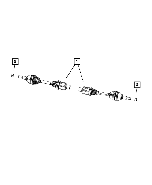 MOPAR AXLE HALF SHAFT - 68537122AA - 68537122AA | Mopar Online Parts