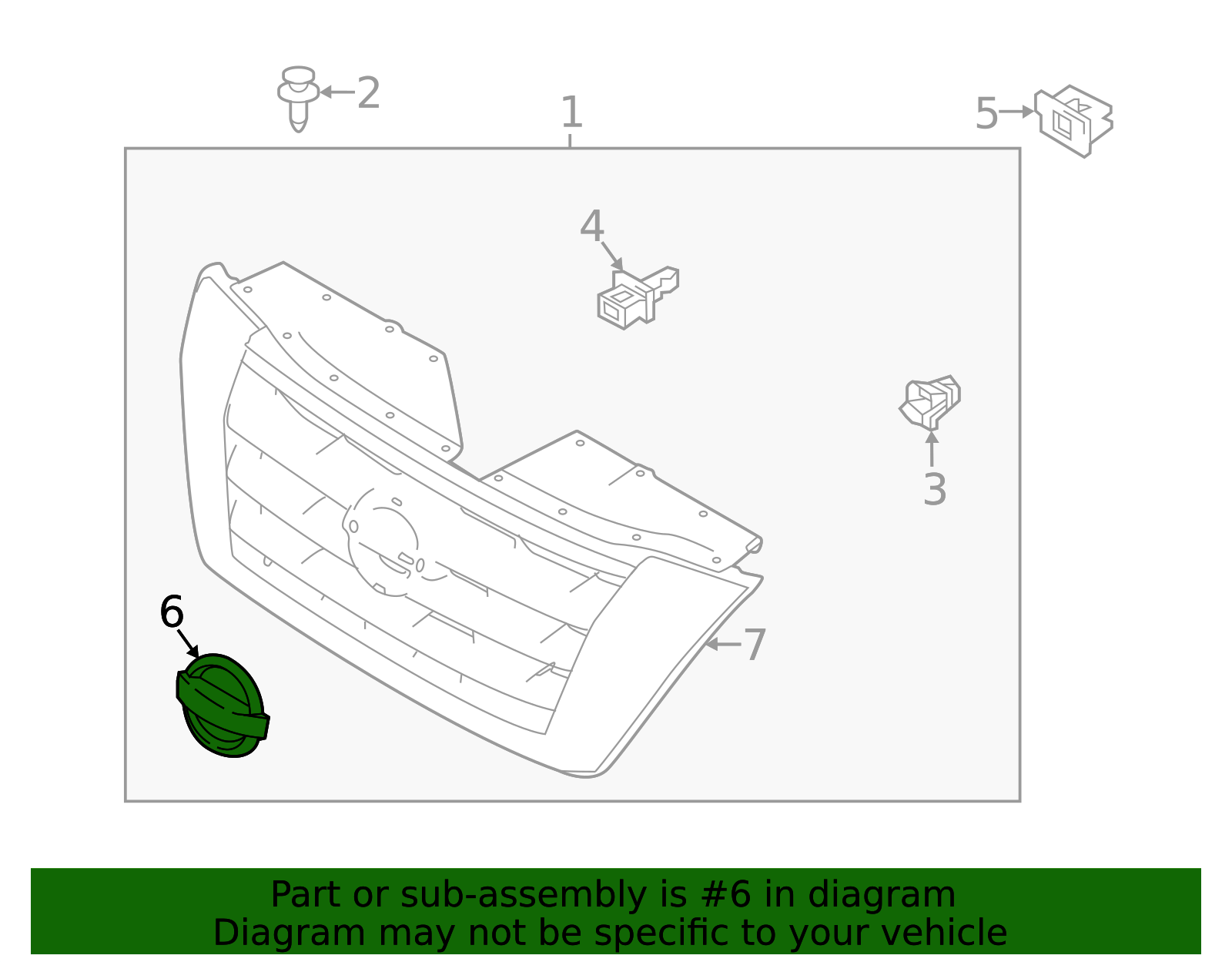2021-2024 Nissan Armada Emblem 62890-6JL1C | Team Nissan Inc.