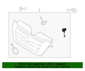 62318-1LA0A | Nissan Clip - Genuine OEM | 623181LA0A | Nissan Parts USA