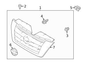 2009-2024 Nissan Grille Assembly Retainer 76882-WD400 | Nissan RVA