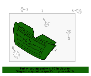 2021-2024 Nissan Armada Grille 62310-6JL1B | Nissan Parts Plus