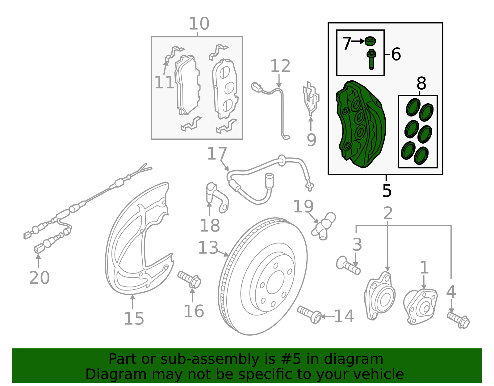 4M0-615-107-BS - Disc Brake Caliper 2017-2025 Audi | AutoNation Parts