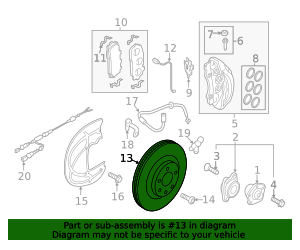 2017-2025 Audi Disc Brake Rotor 4M0-615-301-AS | OEM Parts Online